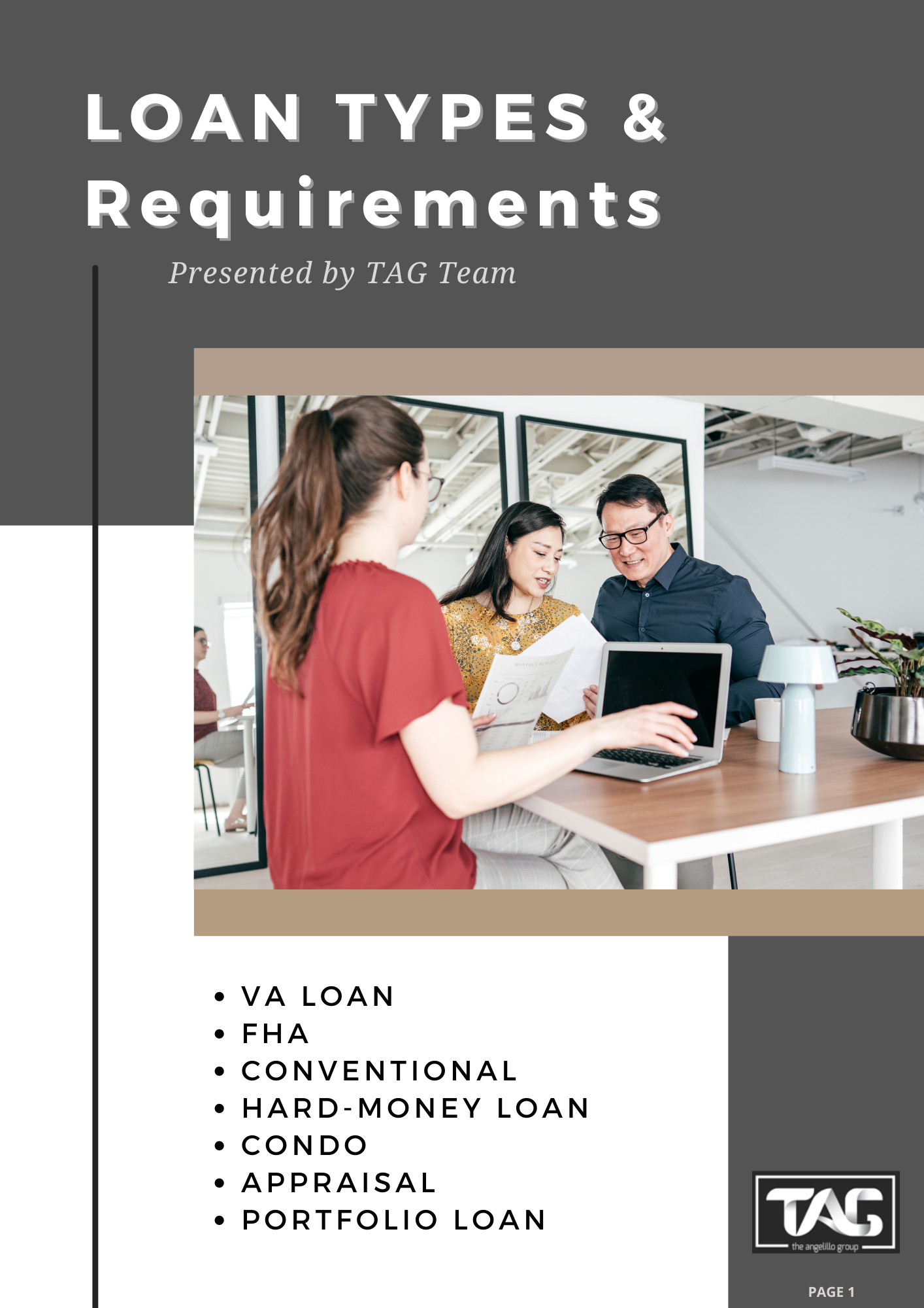 LOAN TYPES & Requirements Ebook by The TAG TEAM